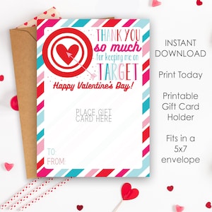 Printable Valentine's Day Gift for Teachers, Valentines Day Target Gift ...