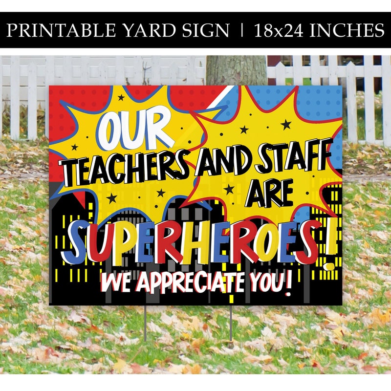 Teacher Appreciation Yard Sign - Etsy
