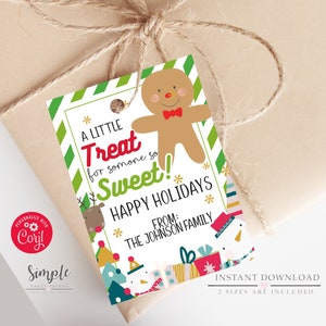 Editable Sweet Treat for Someone so Sweet Label, Gift Tags, Merry ...