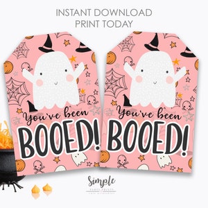 You've Been Booed Printable Tag, Halloween Activity, You've Been Booed ...
