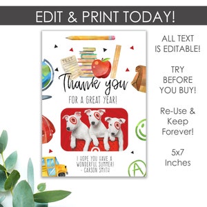 Teacher Gift Card Holder End of Year Gifts for Teachers - Etsy