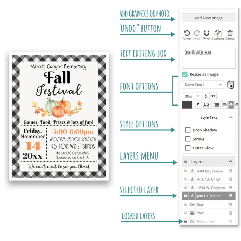Editable Fall Festival, Digital Flyer for Pumpkin Patch Party, School ...