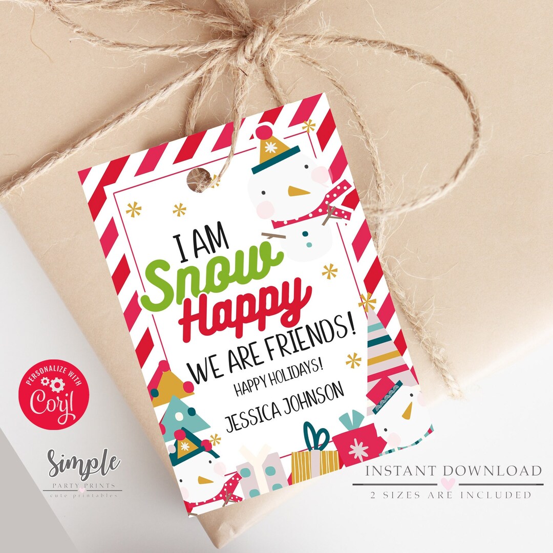 Christmas Printable Tags for Kids | Winter Break Gift | Editable ...