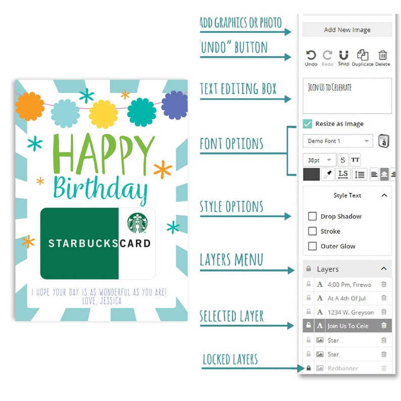 Happy Birthday Gift Card Holder Printable Birthday Party | Etsy