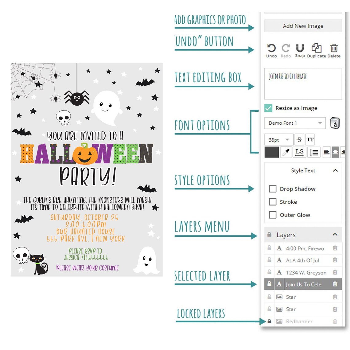 Editable Halloween Party Invitation for Kids Halloween - Etsy