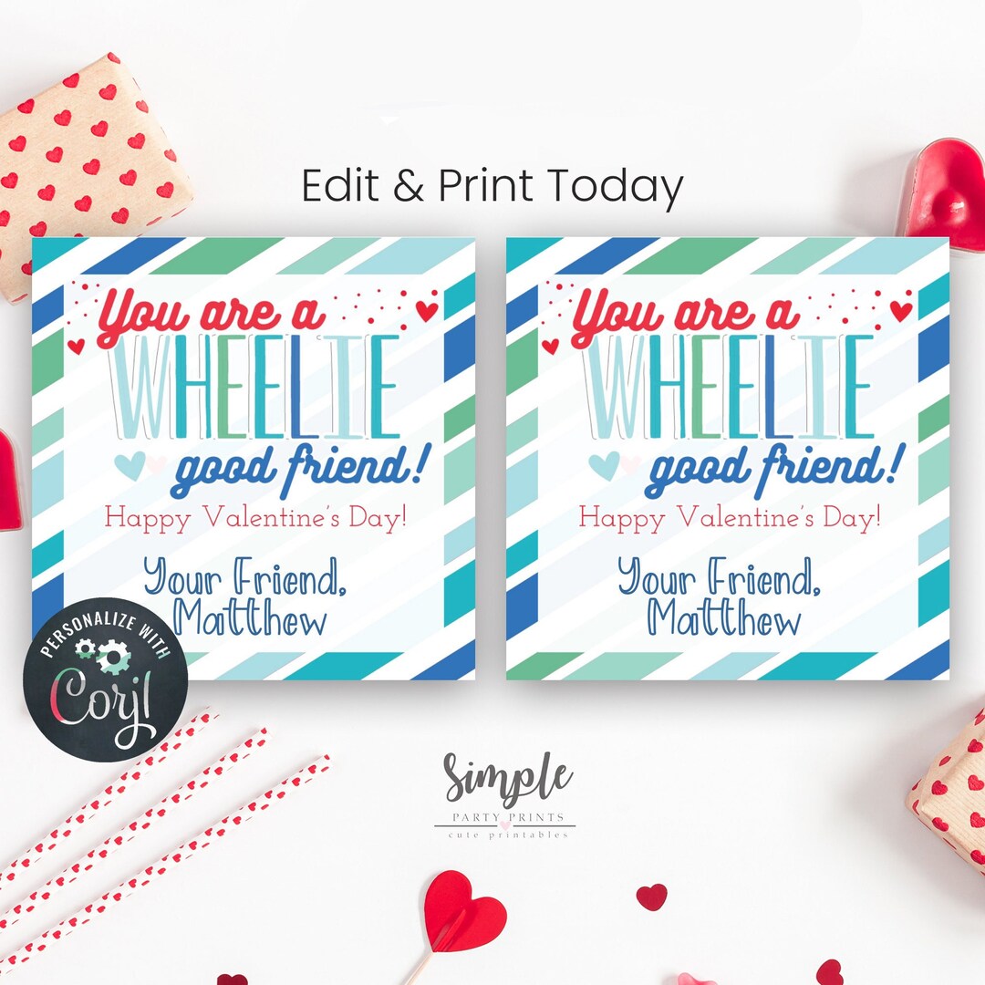Printable Valentine's Day Non Candy Tags for Kids Classroom Valentine ...