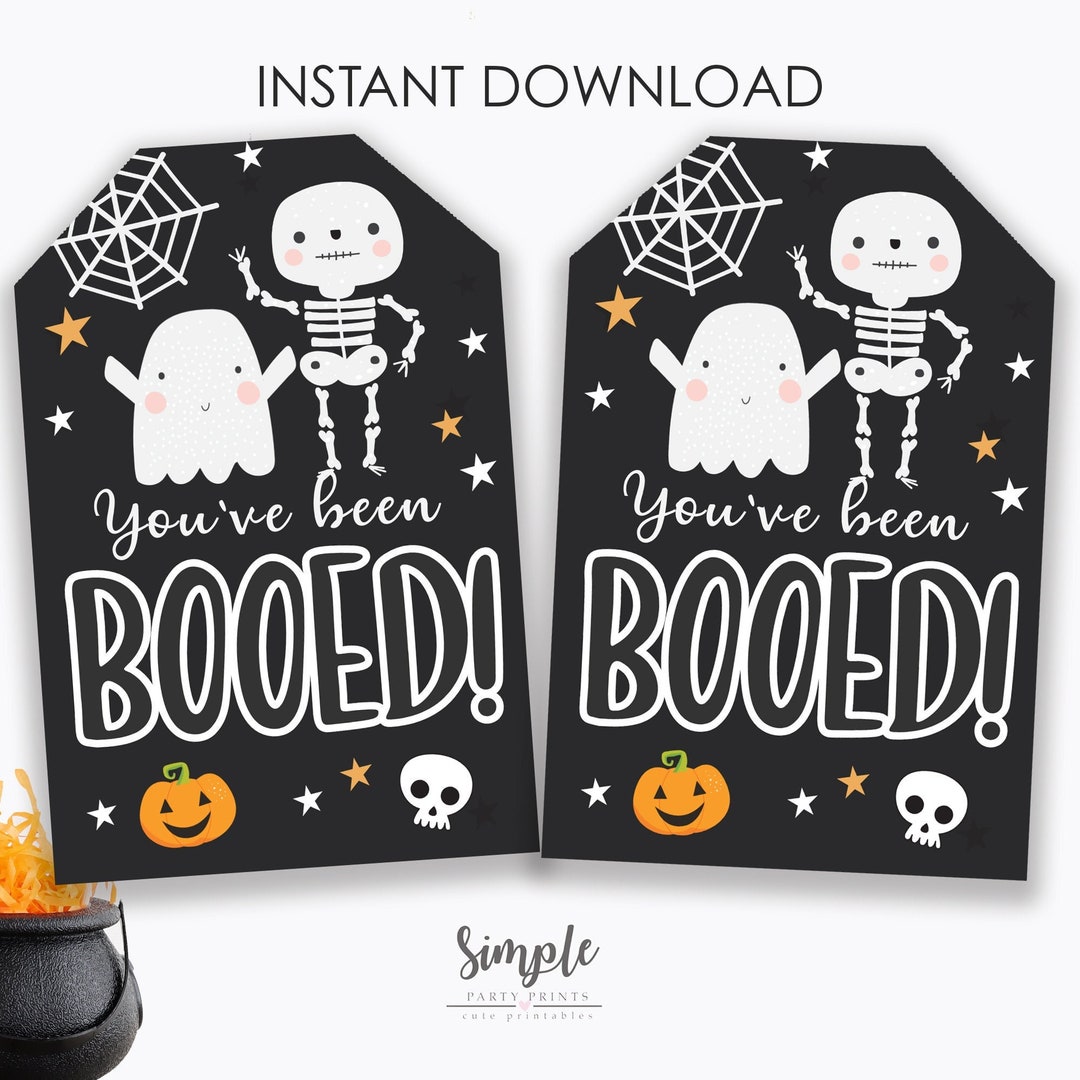 You've Been Booed Printable Tag, Halloween Activity, You've Been Booed ...