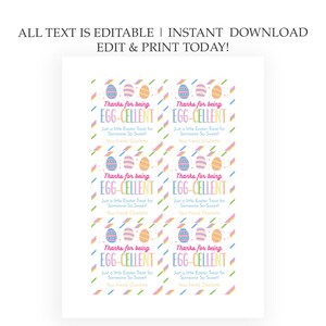 Easter Gift Tags - Personalized Pastel Bunny Labels for Baskets ...