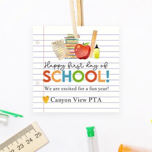 First Day of School Printable Tag, Welcome Back to School Labels, Gifts ...