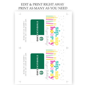 Happy Birthday Gift Card Holder, Printable Birthday Party Gifts ...