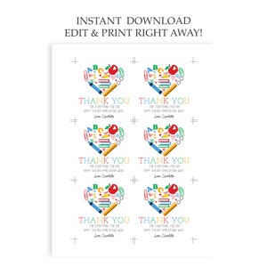 Printable Teacher Appreciation Tag - Editable Thank You Teachers Aide ...
