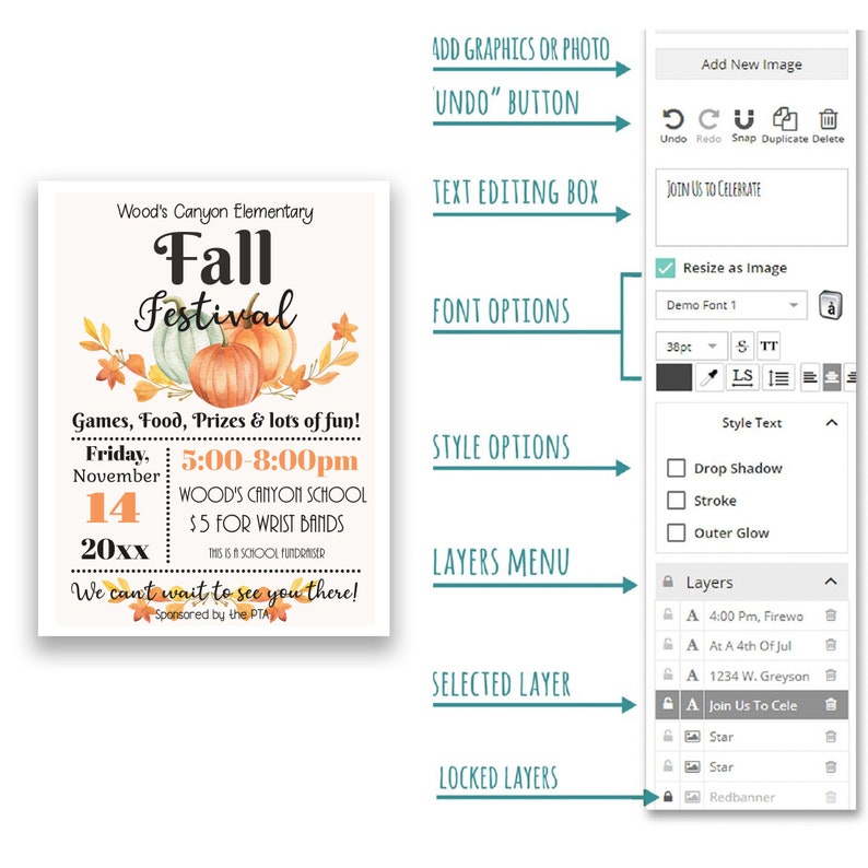 Editable Fall Festival Digital Flyer for Pumpkin Patch Party - Etsy