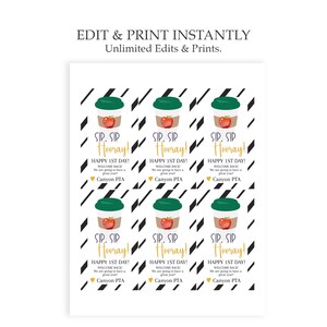 First Day of School Coffee Gift Tags | Welcome Back to School Treats ...