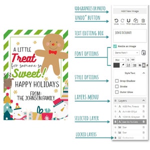 Editable Sweet Treat for Someone so Sweet Label, Gift Tags, Merry ...