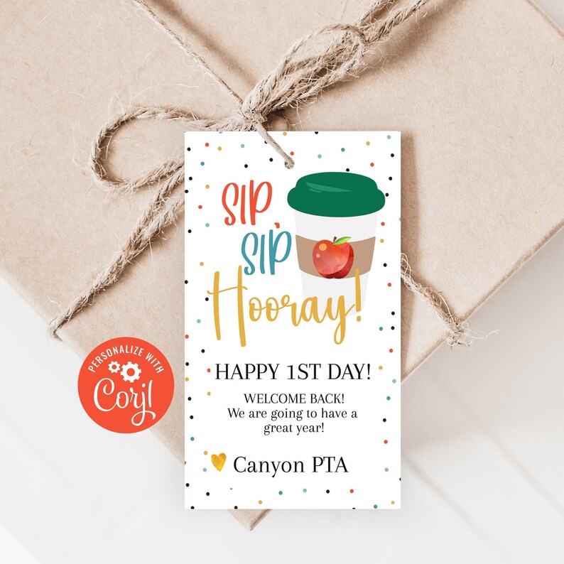 First Day of School Printable Tag | Welcome Back to School Labels | 1st ...
