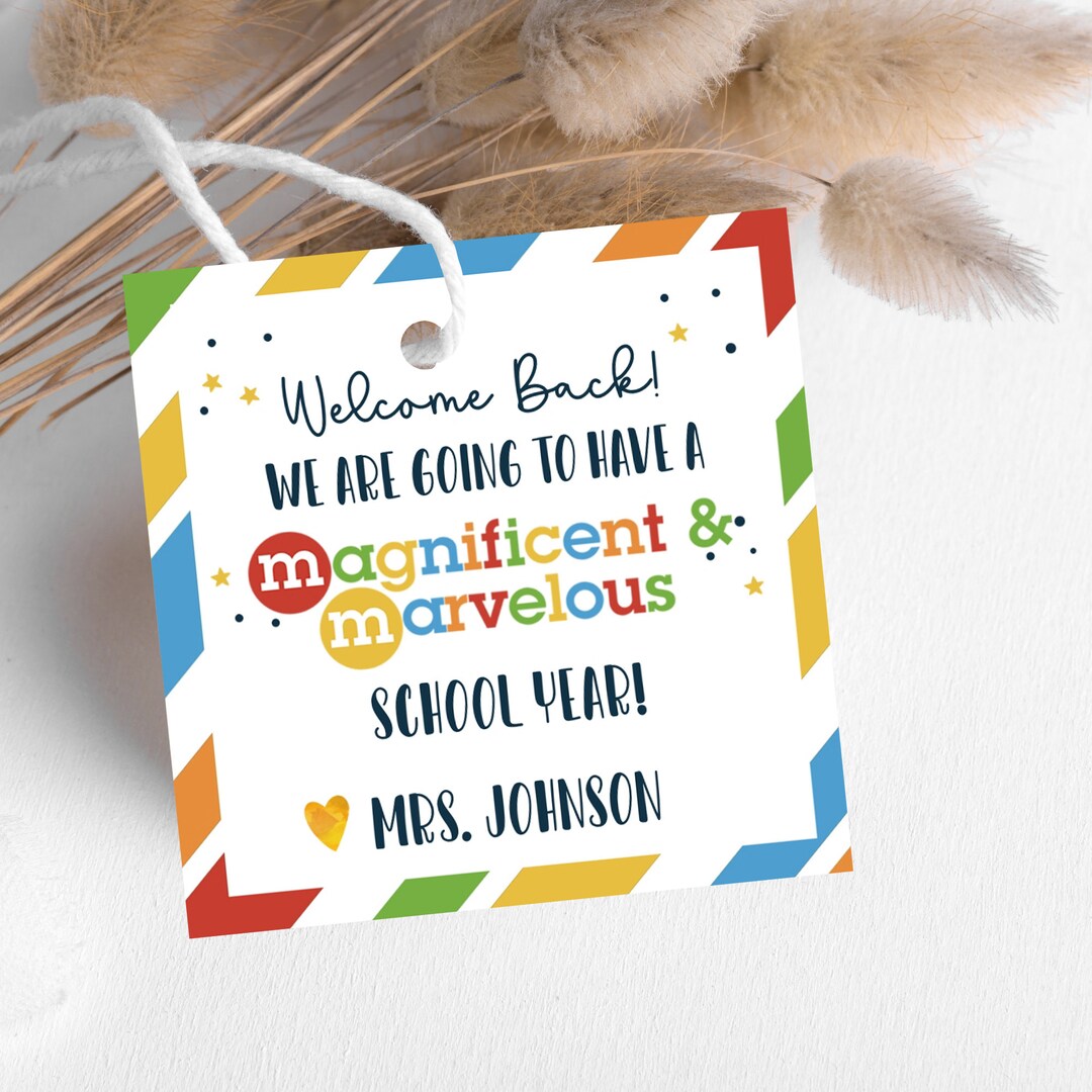 Printable Welcome Back to School Tag | Editable Back to School Label ...