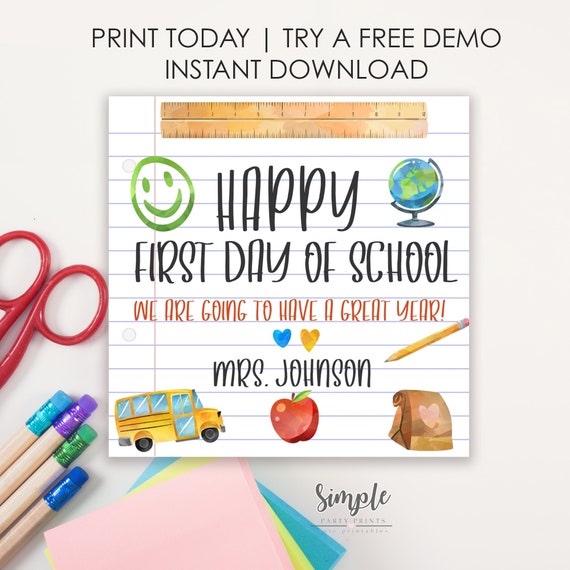 Back to School Tag for Students, Welcome Back to School Printable Tag ...