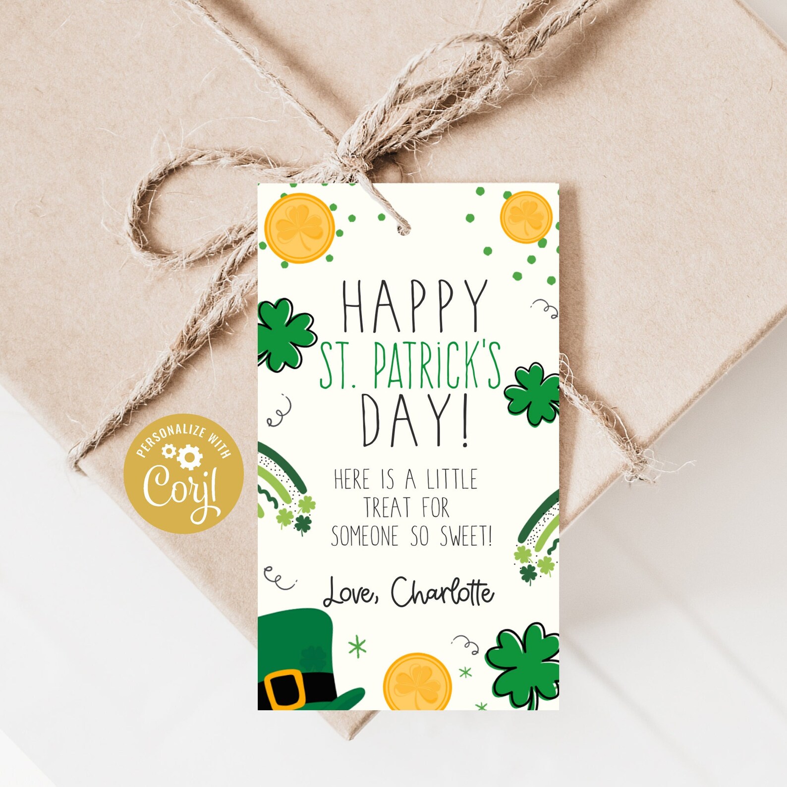 Printable St. Patrick's Day Tag - Editable Lucky Charms Gift Tags ...