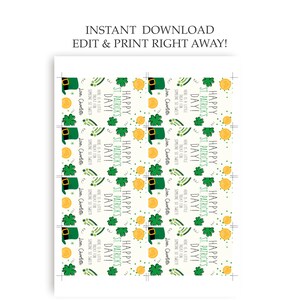 Printable St. Patrick's Day Tag - Editable Lucky Charms Gift Tags ...