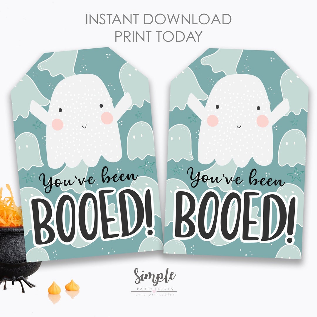 You've Been Booed Printable Tag, Halloween Activity, You've Been Booed ...