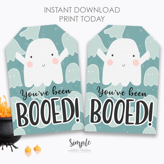 You've Been Booed Printable Tag, Halloween Activity, You've been Booed ...