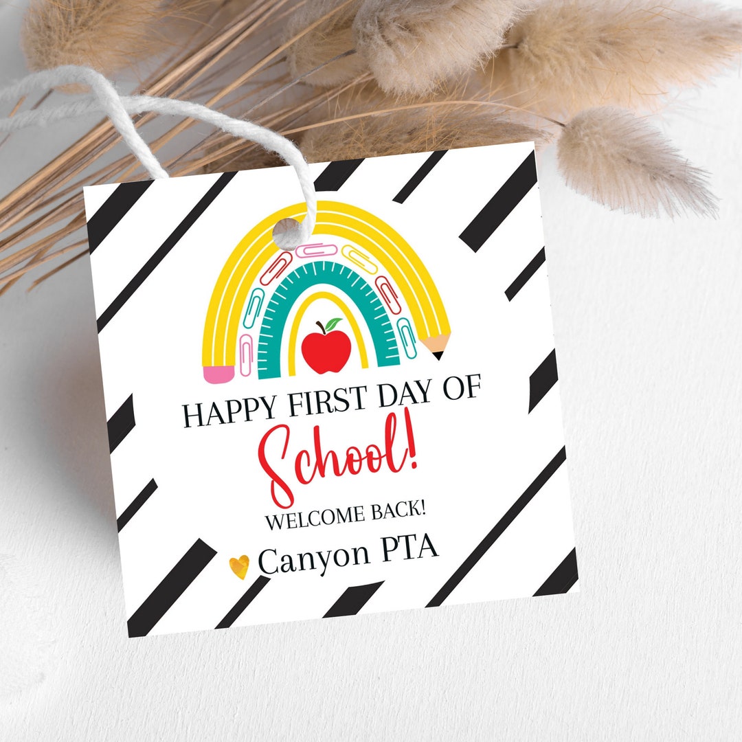 Printable First Day of School Tag | Editable Welcome Back to School ...