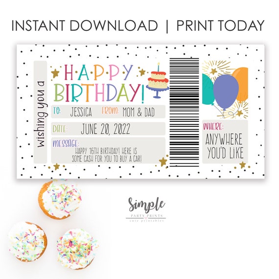 Editable Birthday Gift Voucher Printable Bday Certificate - Etsy UK