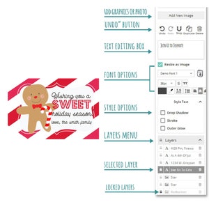 Printable Christmas Gingerbread Man Gift Tag, Holiday Treat Bag or ...