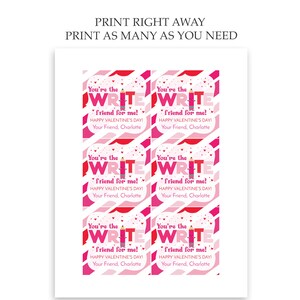 Printable Pencil Valentine's Day Gift Tag for Kids, Non Candy Valentine ...