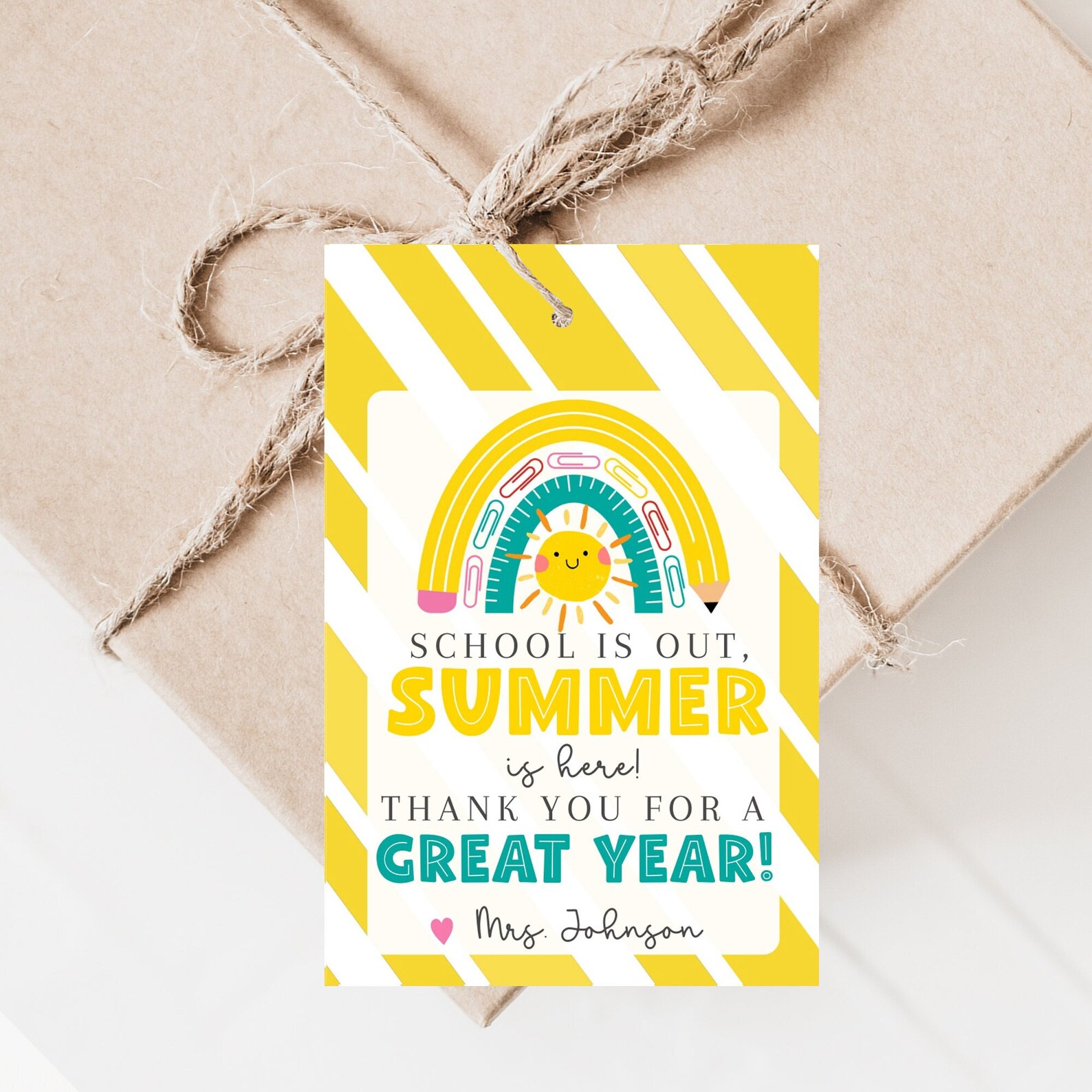 Summertime Treat Favor Tags Printable End of the School Year Gift Tags ...