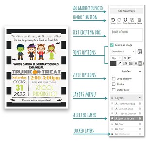 Editable Trunk or Treat Flyer, Digital Flyer for Halloween Party, Trick ...