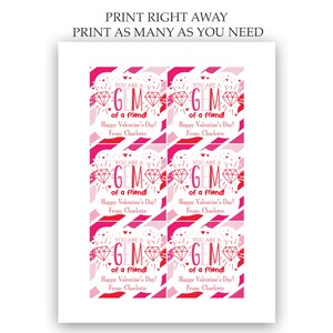 Printable Ring Pop Valentine's Day Gift Tags, Classroom Exchange Cards ...