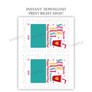 Printable You Are Soda Best Teacher Valentines Day Gift Card Holder ...