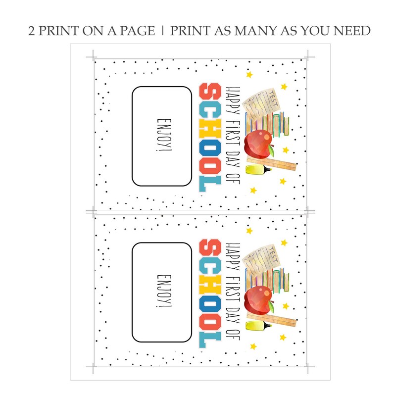 Happy First Day of School Gift Card Holder Back to School - Etsy