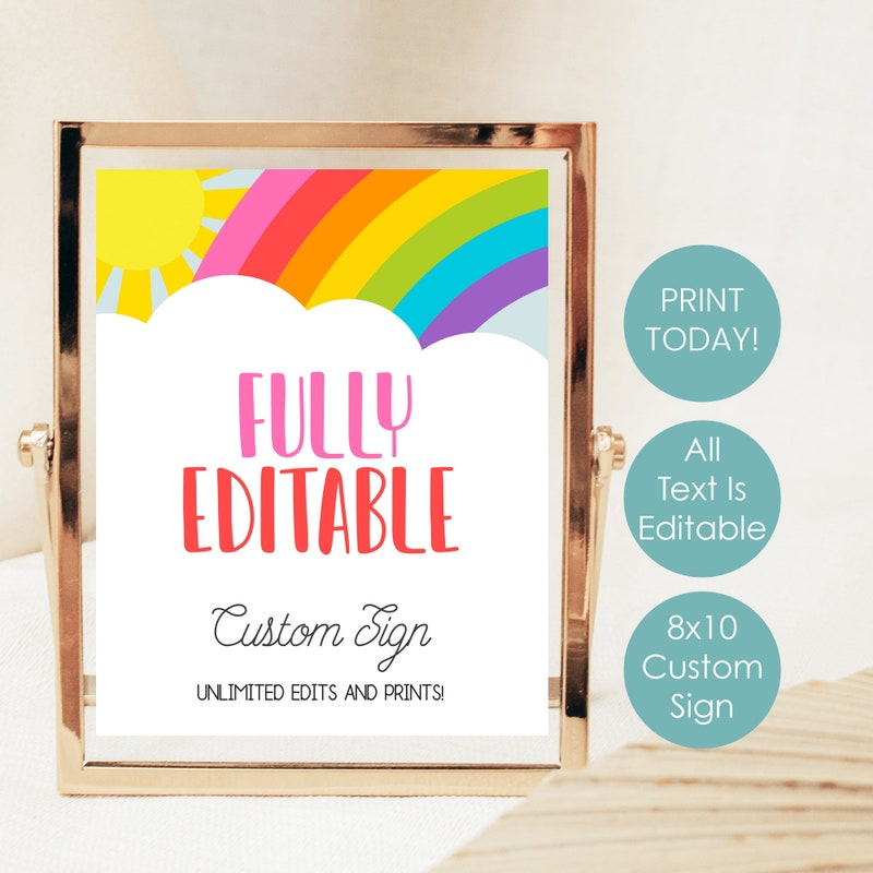 Rainbow Sign - Etsy