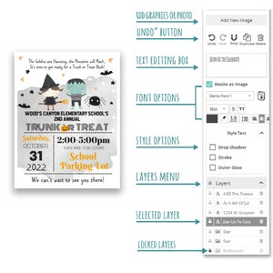 Editable Trunk or Treat Flyer, Digital Flyer for Halloween Party, Trick ...