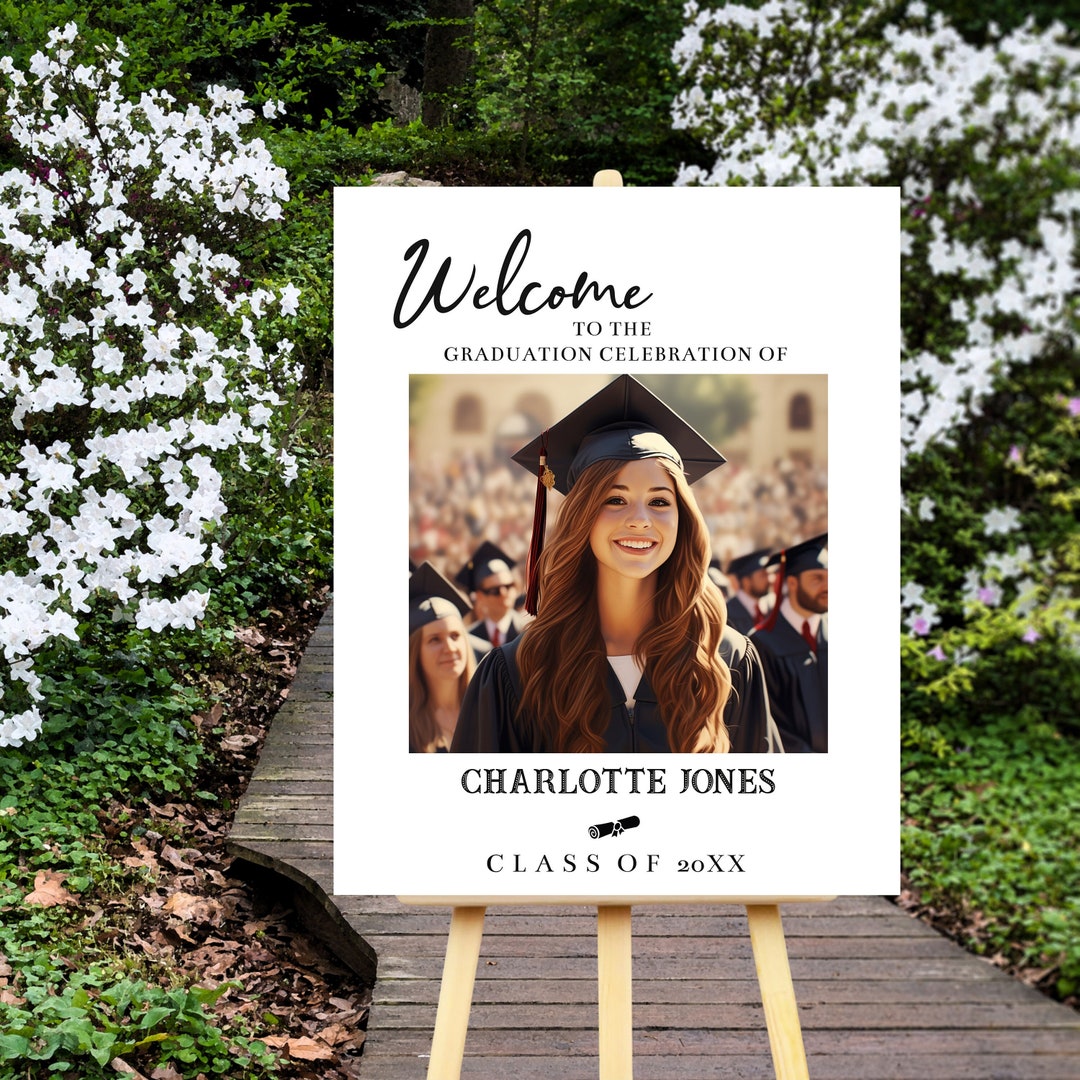 Editable Graduation Party Welcome Sign, Printable Graduation Signs ...