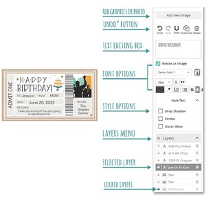 Printable Concert Ticket Template Show Certificate Gift - Etsy