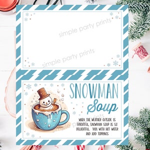 Printable Snowman Soup Treat Bag Topper, Holiday Treat Bag Toppers ...