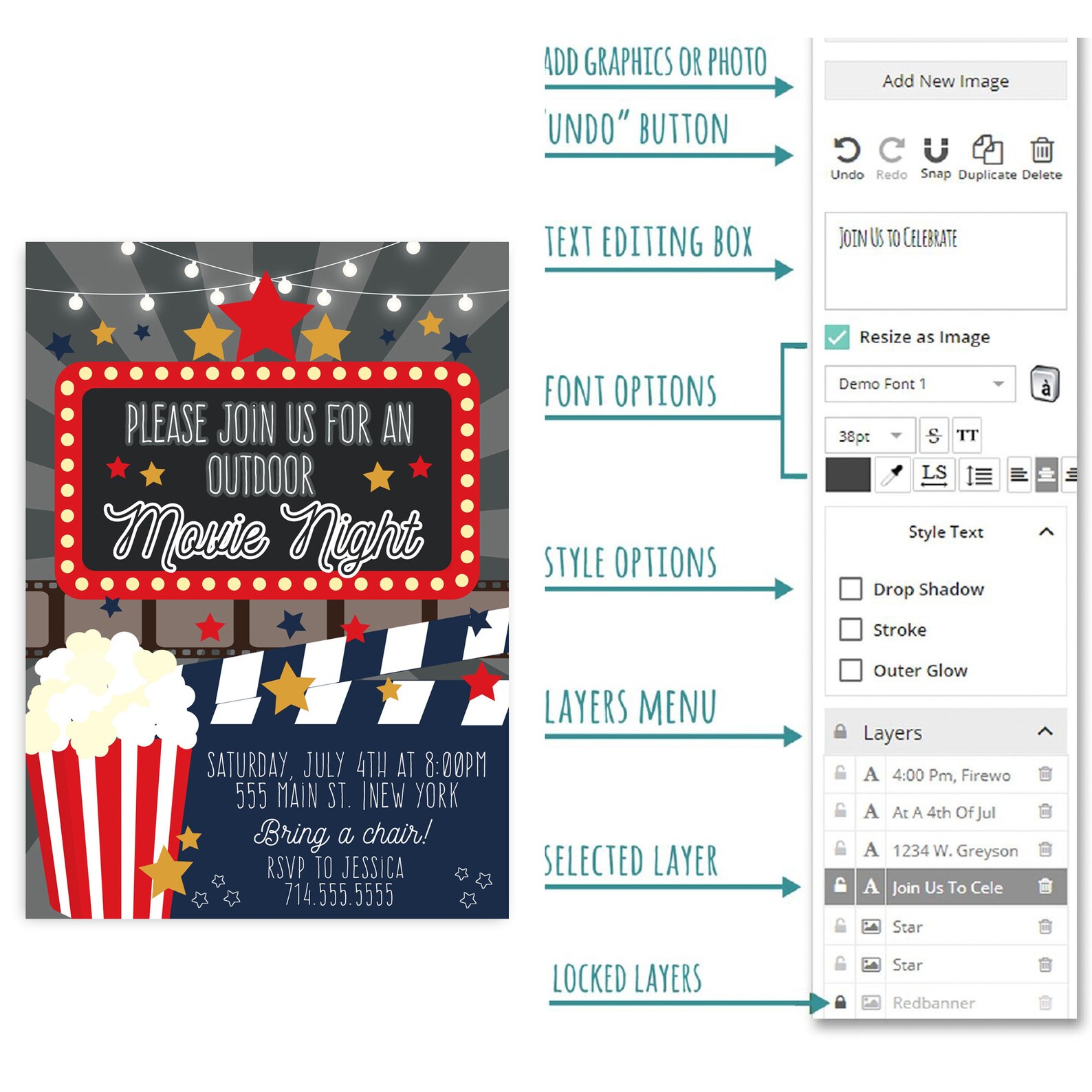 Editable Movie Night Invite Outdoor Movie Night Digital - Etsy