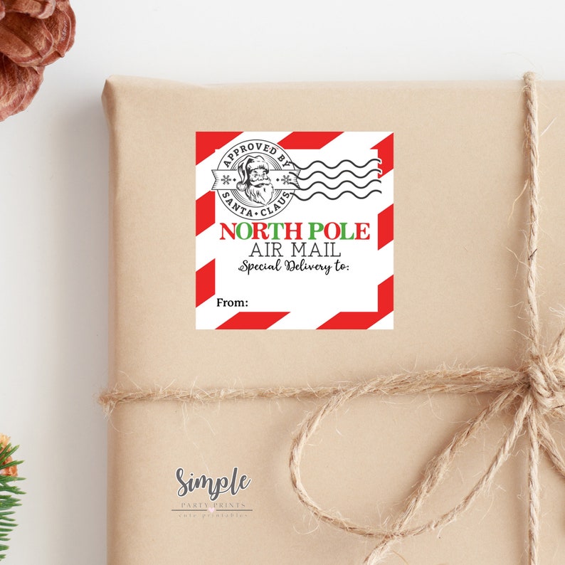 Printable Special Delivery Santa Labels for Holiday Gifts - Etsy
