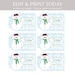 Snowman Printable Gift Tags Thank You Snow Much Tags - Etsy