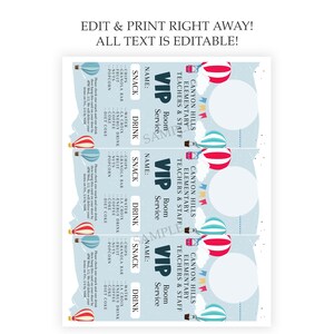 Editable Hot Air Balloon Door Hanger, Teacher Appreciation You Lift Us ...