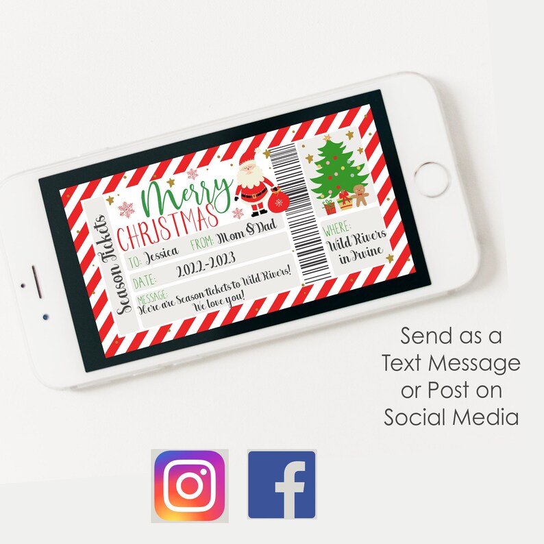 Printable Christmas Voucher Template Editable Christmas Gift - Etsy