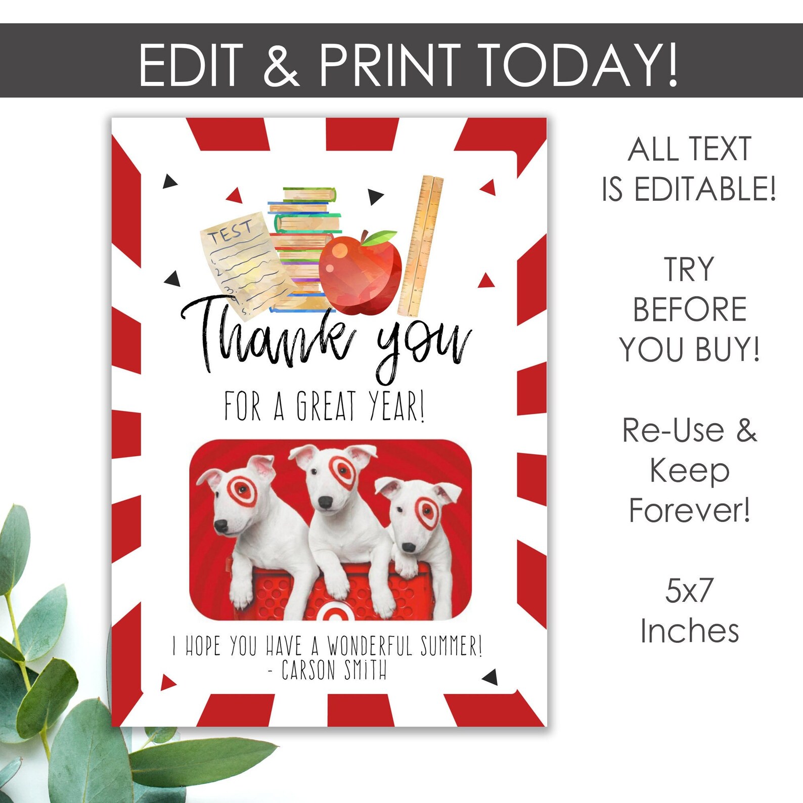 Teacher Gift Card Holder End of Year Gifts for Teachers | Etsy