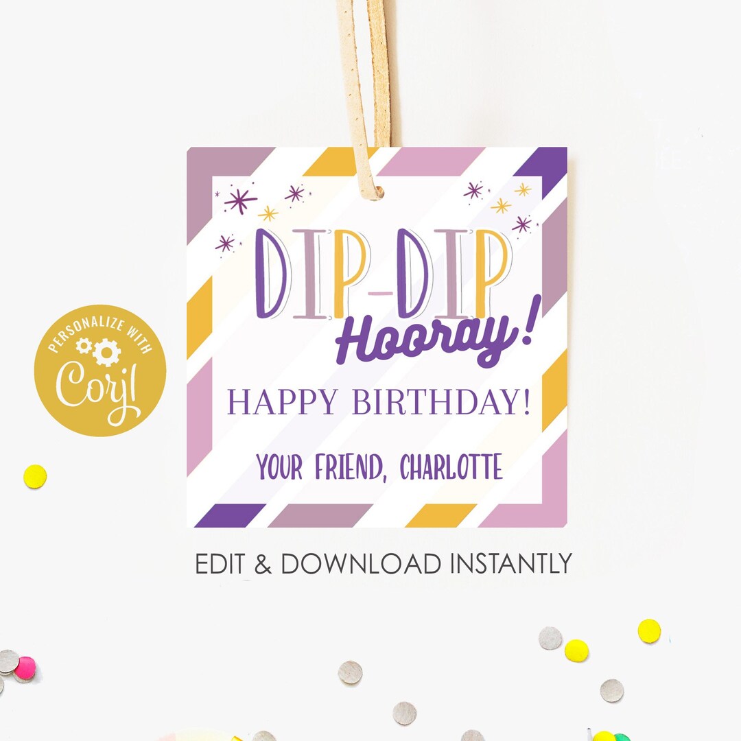 Printable Fun Dip Candy Tags for Kids - Editable Cards With Corjl ...