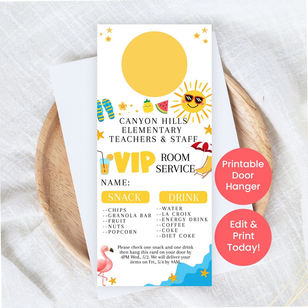 Editable Bright Sunny Door Hanger, Teacher Appreciation Sunsational ...