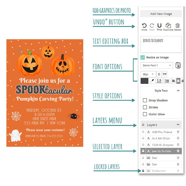 Editable Halloween Party Invitation for Kids Halloween - Etsy