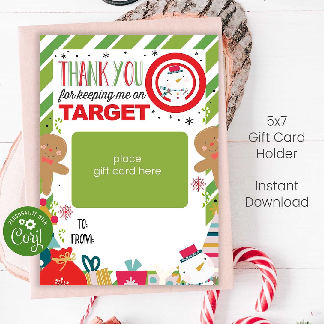 Target Holiday Gift Card Holder for a Teacher, Teacher Christmas Gift ...