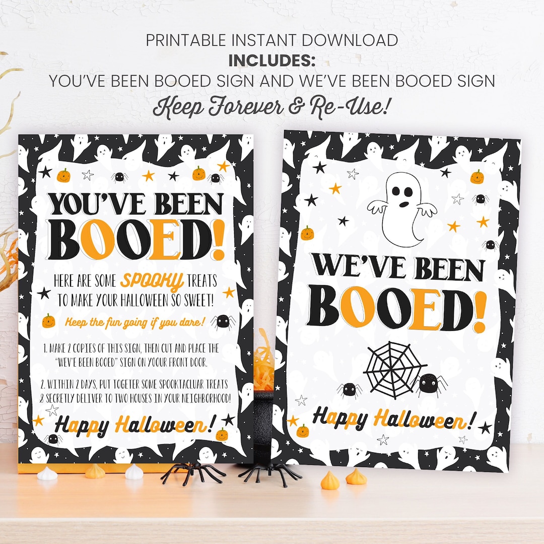You've Been Booed Printable Instructions | Halloween Activity | Boo ...